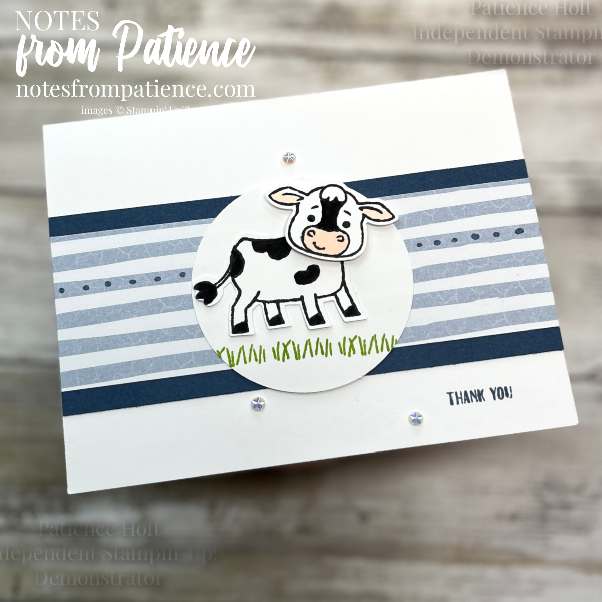 Stampin’ Up! Cutest Cows Thanks